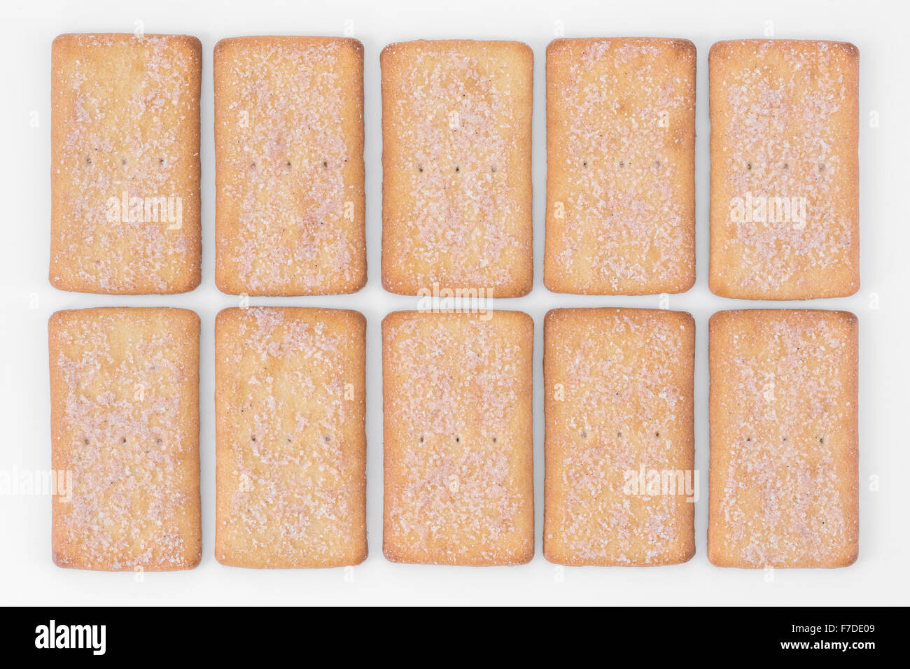 Rows of sweet biscuits Stock Photo - Alamy