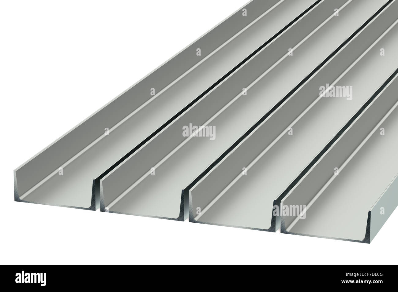 steel channels isolated on white background Stock Photo - Alamy