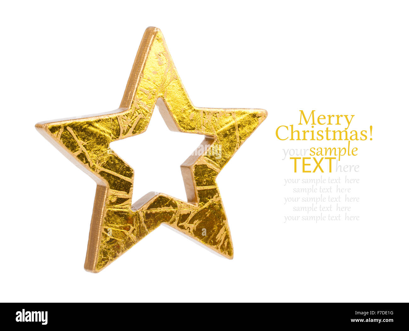 Gold stars on white Cut Out Stock Images & Pictures - Alamy