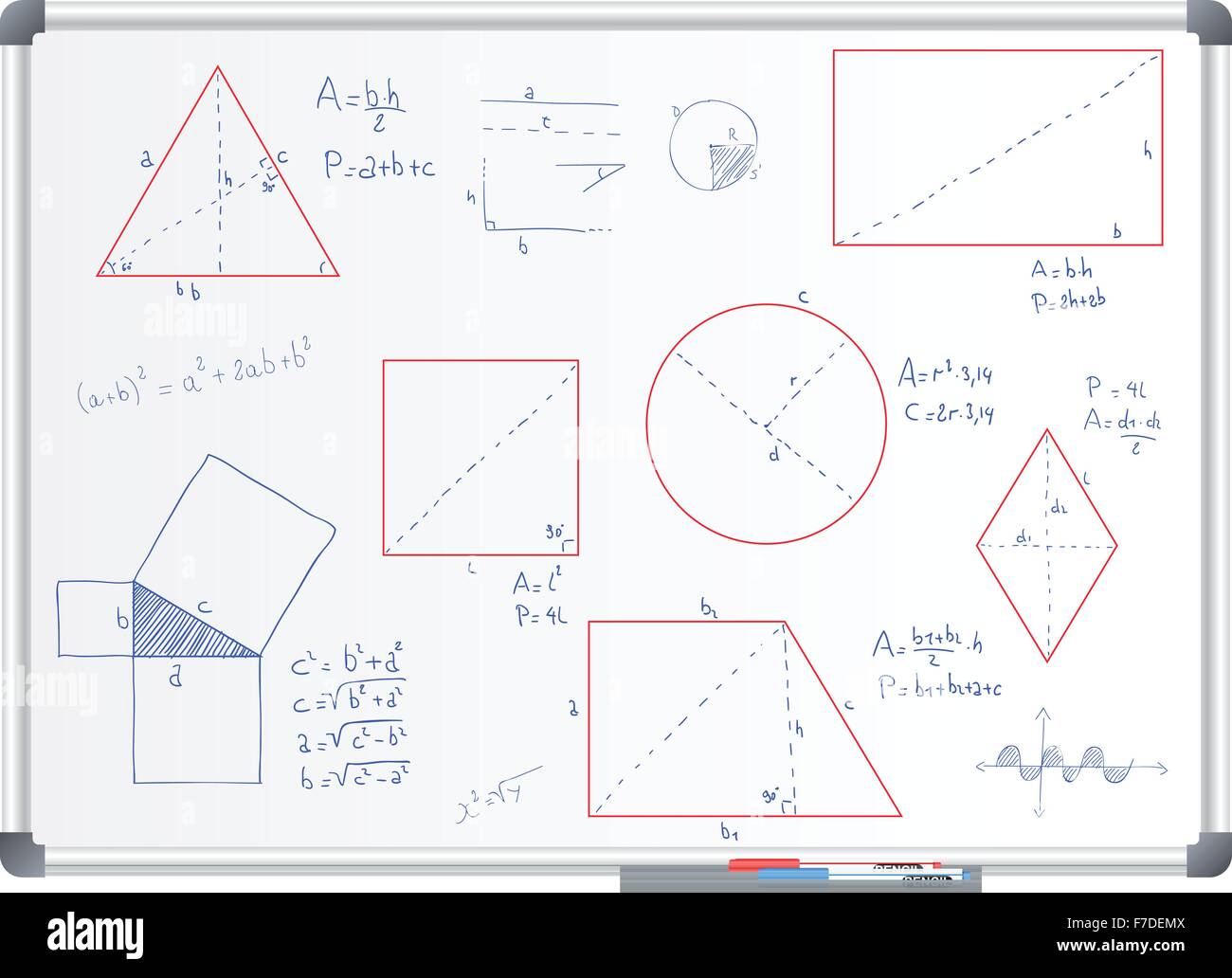 Illustration Whiteboard Math Formula Stock Photos & Illustration ...