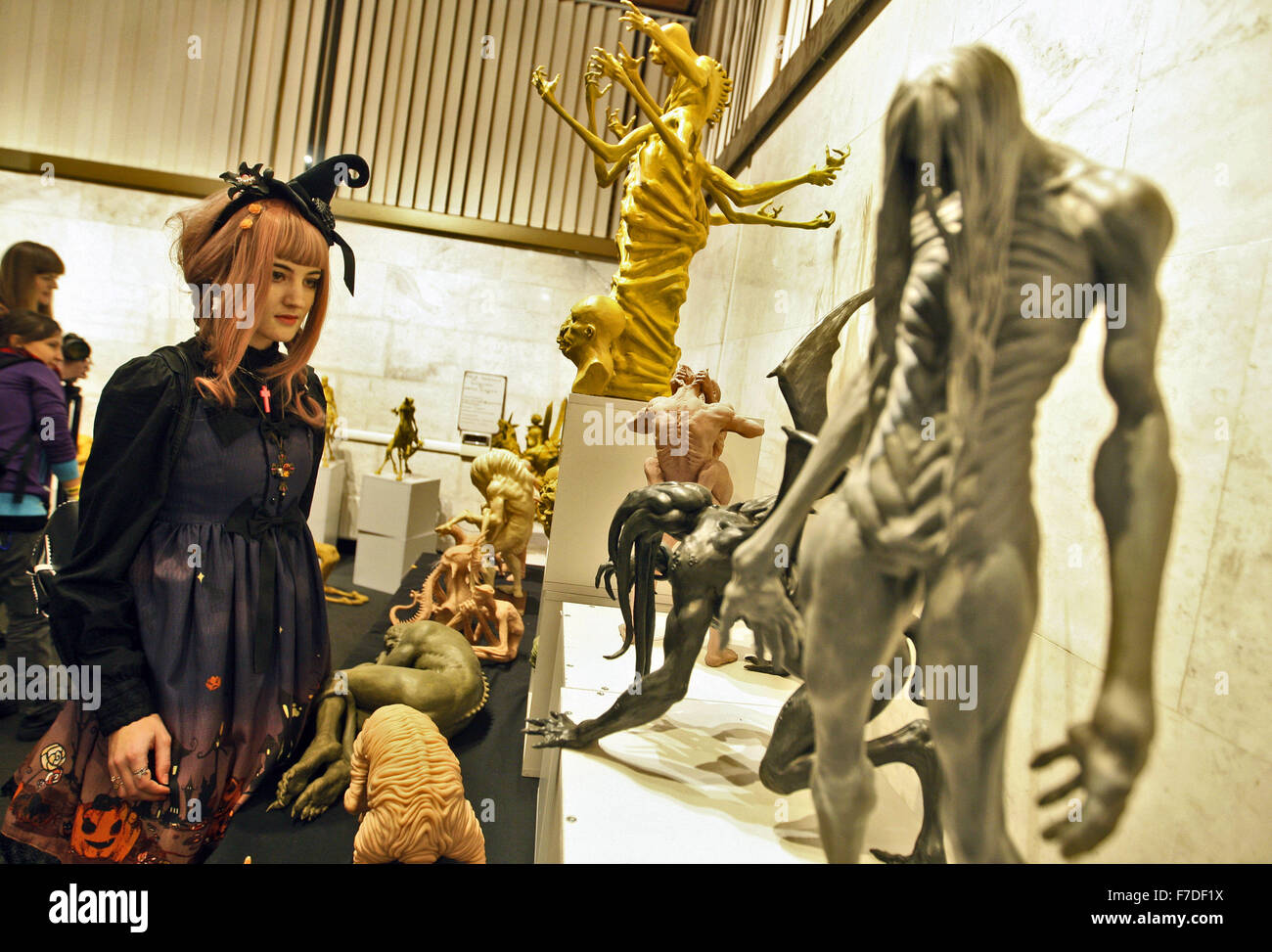 Kiev, Ukraine. 29th Nov, 2015. An Ukrainian girl dressed in the ...