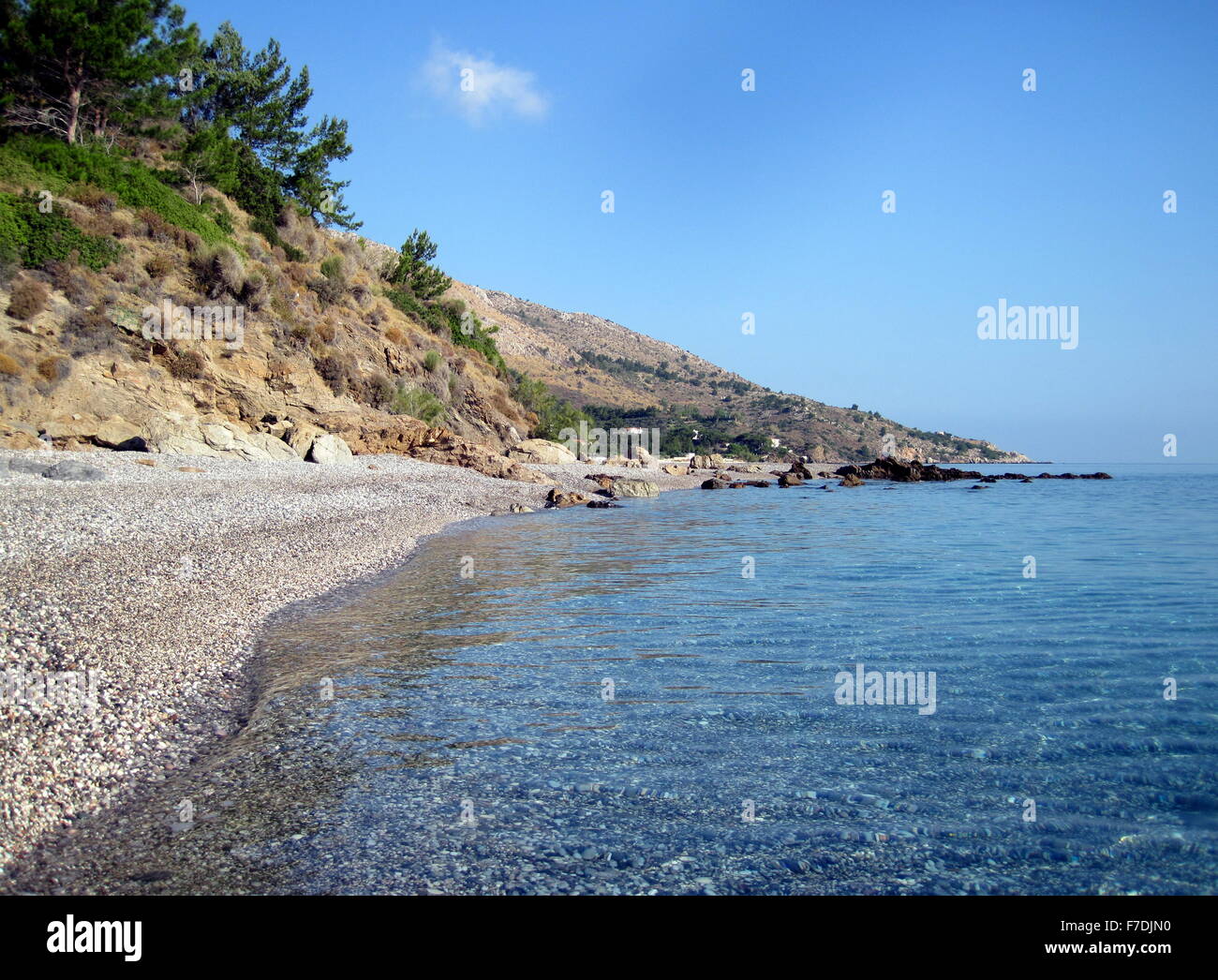 Anemi, a pebble beach at Chios island, Greece Stock Photo - Alamy