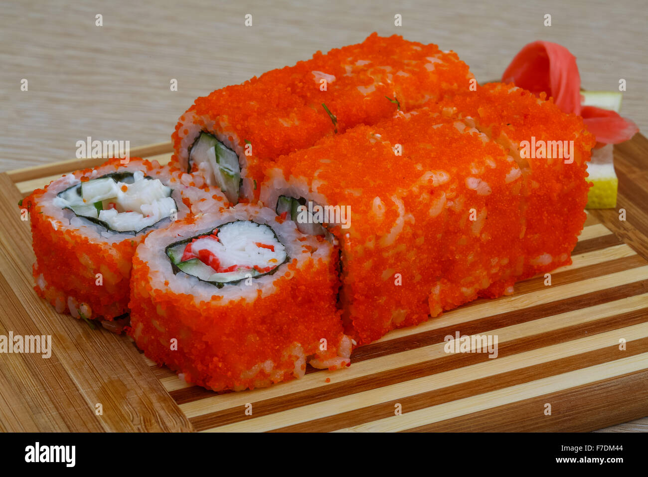 Japan traditional cusine - fresh cold California roll Stock Photo - Alamy