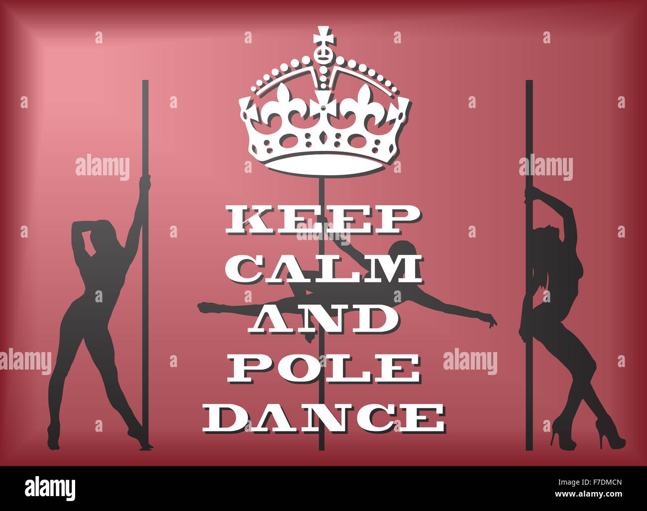 A keep calm and pole dance poster or background design Stock Photo - Alamy