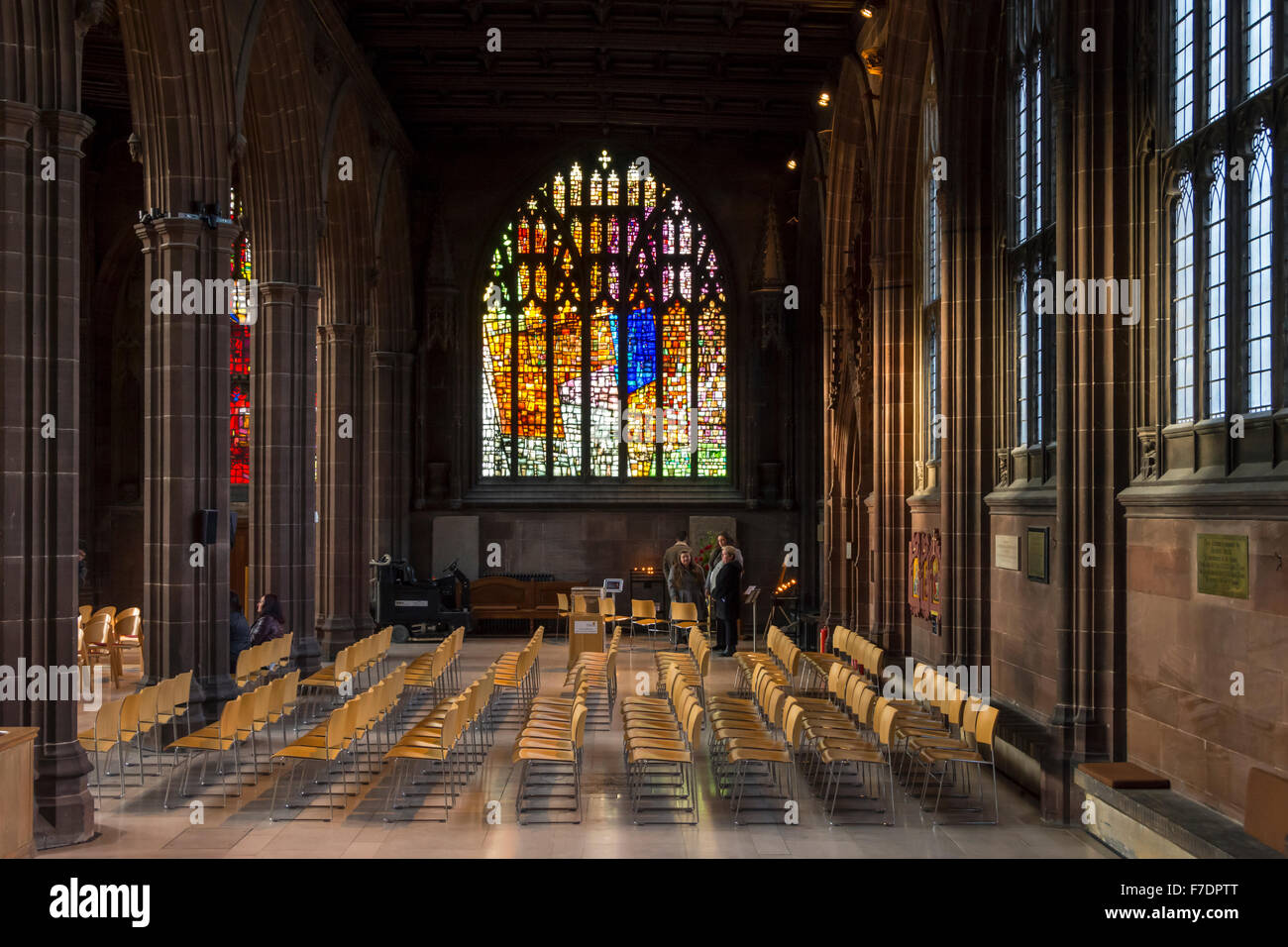 Inside Manchester Cathedral, Victoria Street, Manchester, England, UK ...