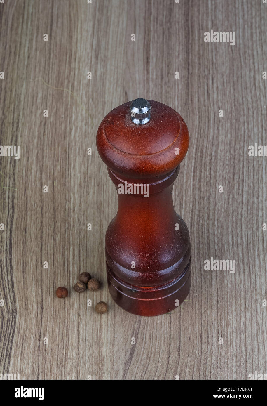 Wood Pepper mill Stock Photo - Alamy