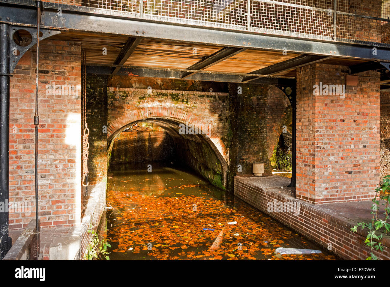 Shipping hole at the Coal Wharf on the Bridgewater Canal at Castlefield ...