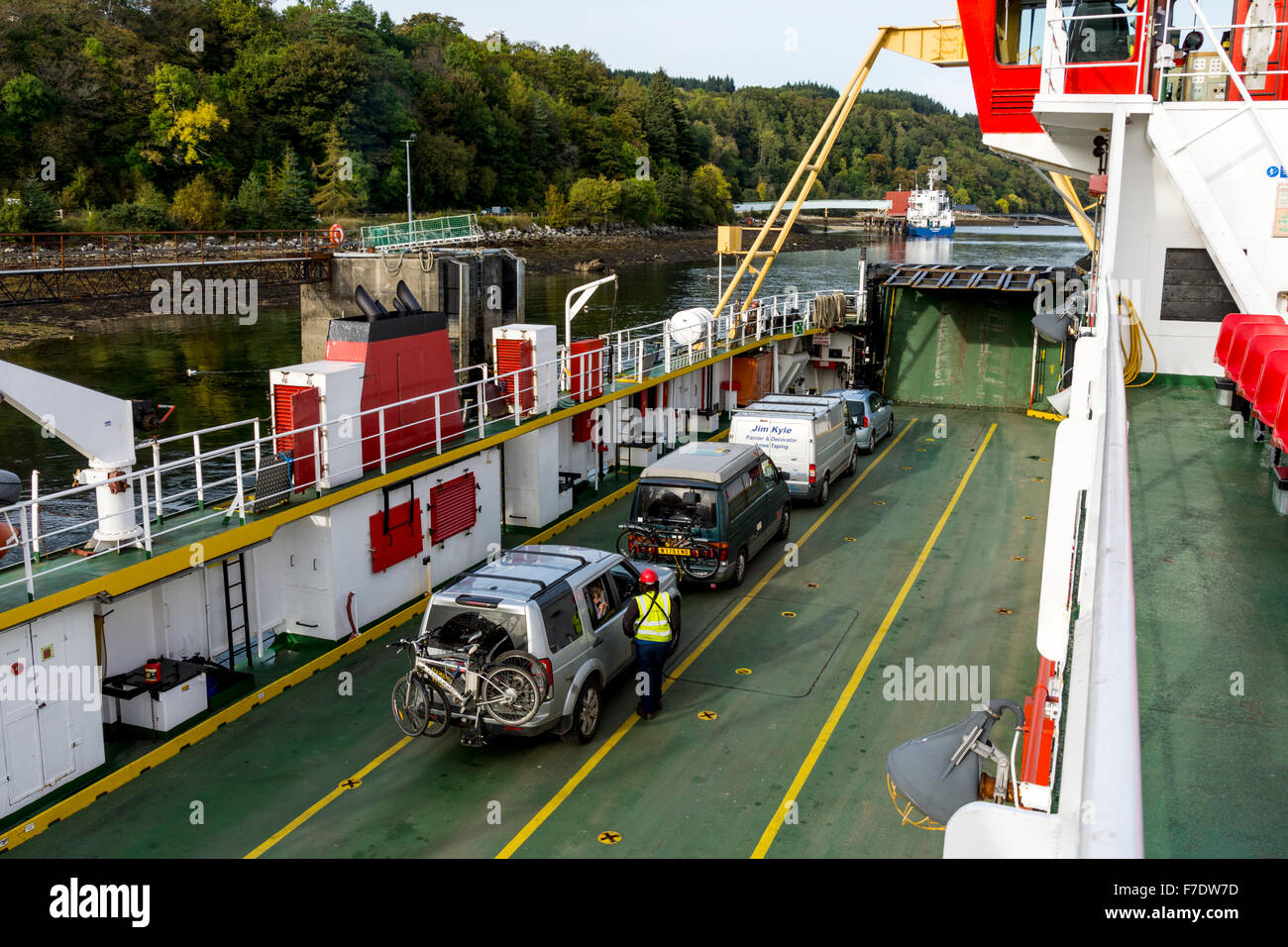 On the Lochaline to Fishnish (Isle of Mull) car ferry 'Loch Fyne' at ...