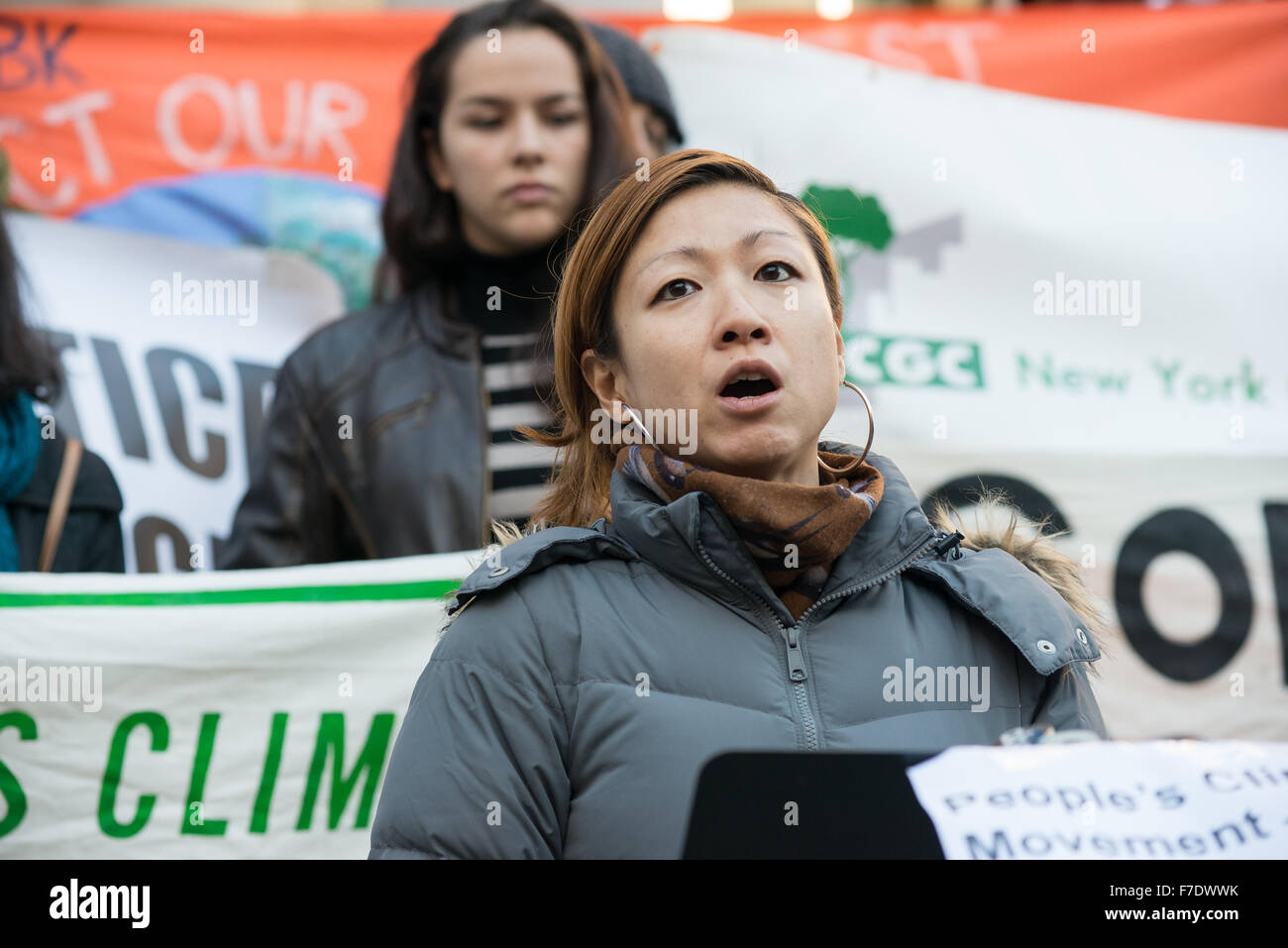 New York, United States. 29th Nov, 2015. Daisy Chung of Climate Works ...