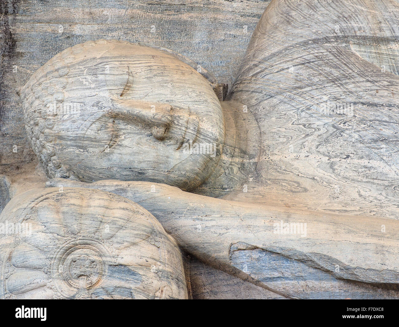 Unique monolith Buddha statue in Polonnaruwa temple - capital of Ceylon ...