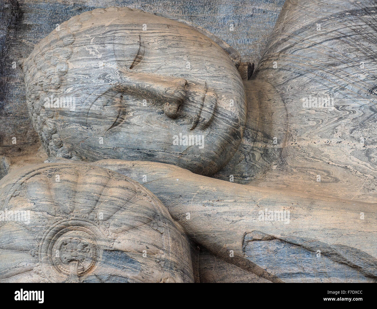 Unique monolith Buddha statue in Polonnaruwa temple - capital of Ceylon ...