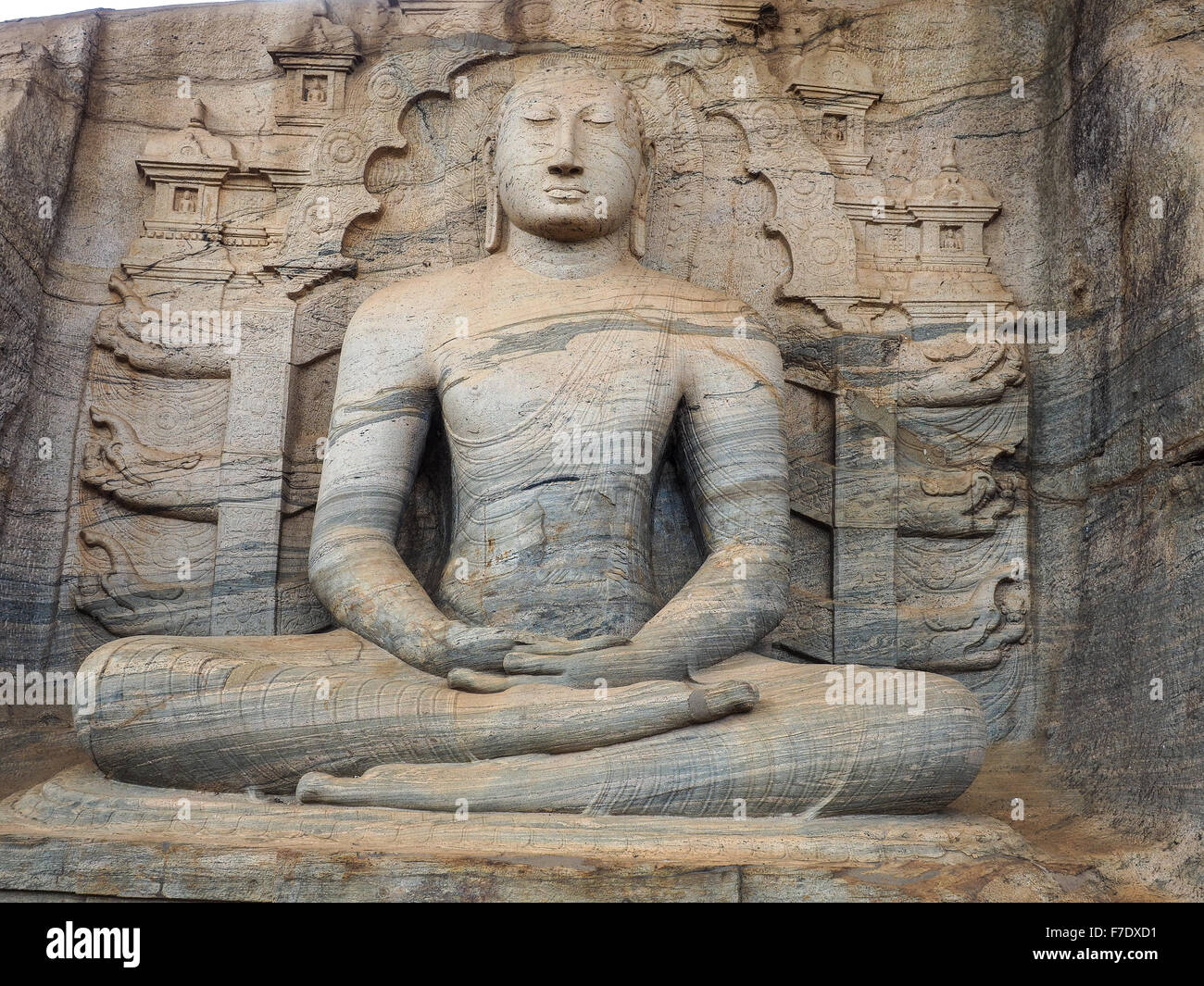 Unique monolith Buddha statue in Polonnaruwa temple - capital of Ceylon ...