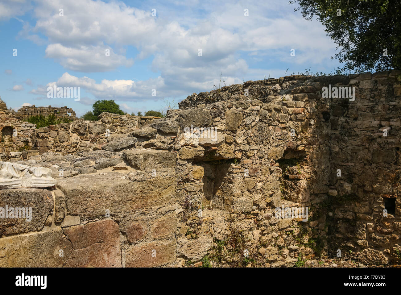 Ancient Side ruins in Turkey Kemer Antalya Stock Photo - Alamy