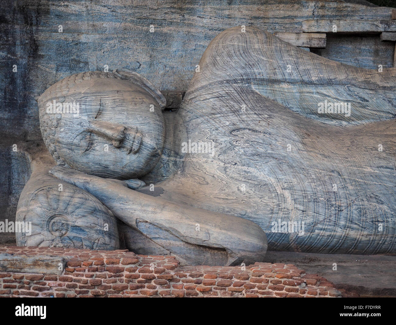Unique monolith Buddha statue in Polonnaruwa temple - capital of Ceylon ...