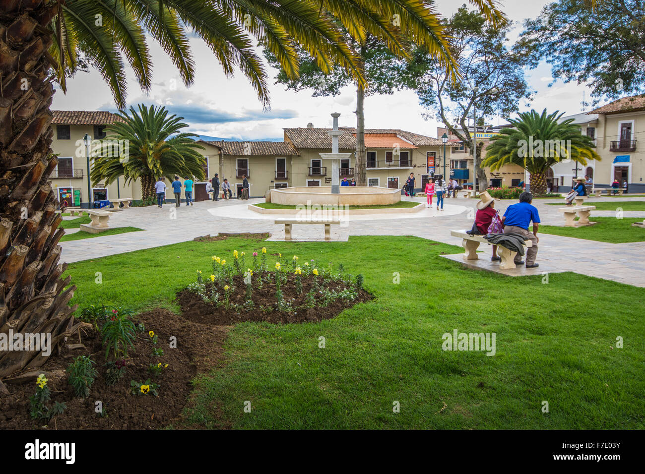 Main Square in Cajabamba, Peru Stock Photo - Alamy