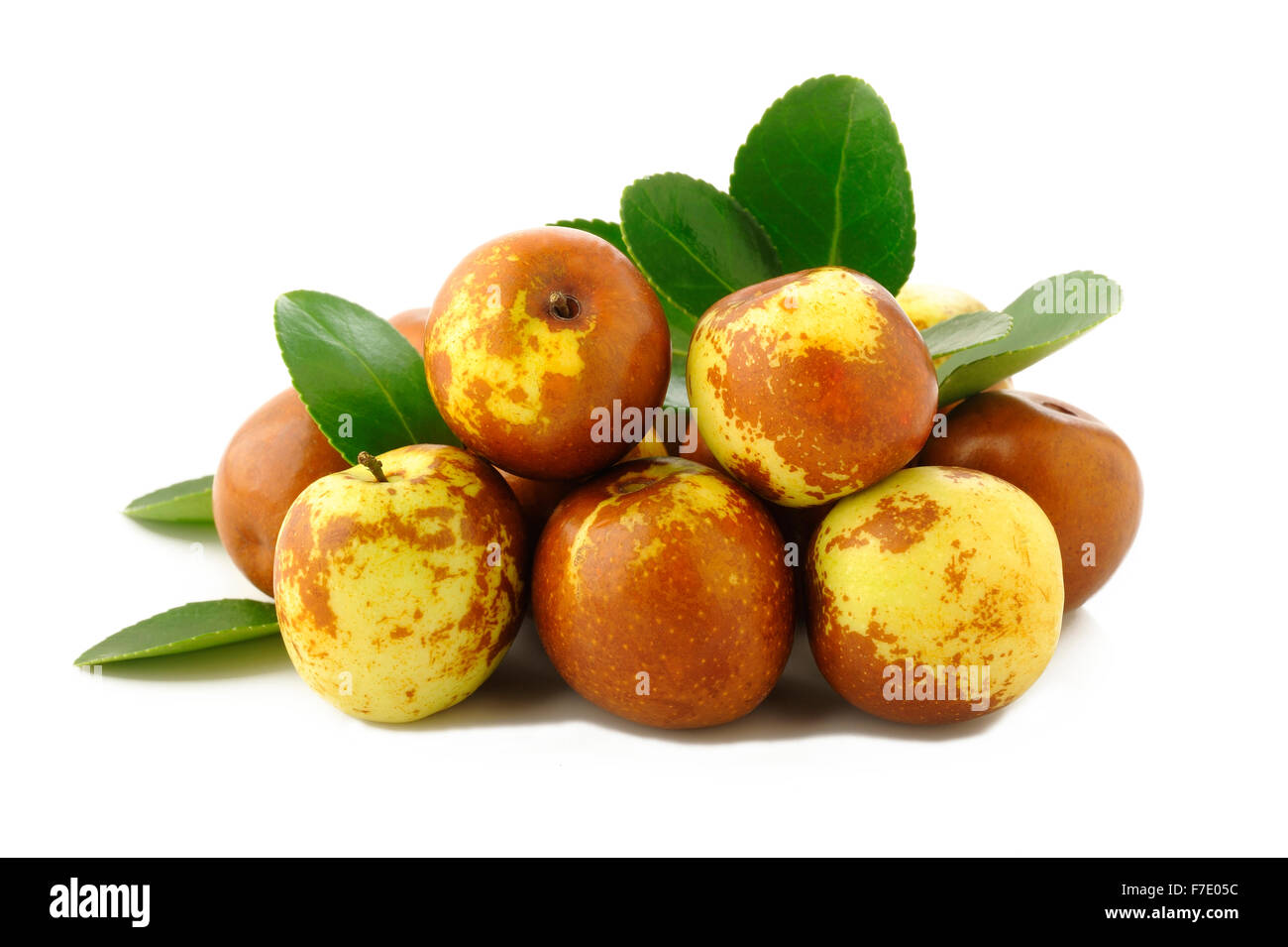 chinese jujubes fruits on white background Stock Photo - Alamy
