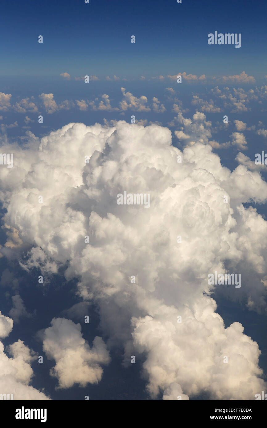 Beautiful cumulus clouds in sky above the earth Stock Photo - Alamy