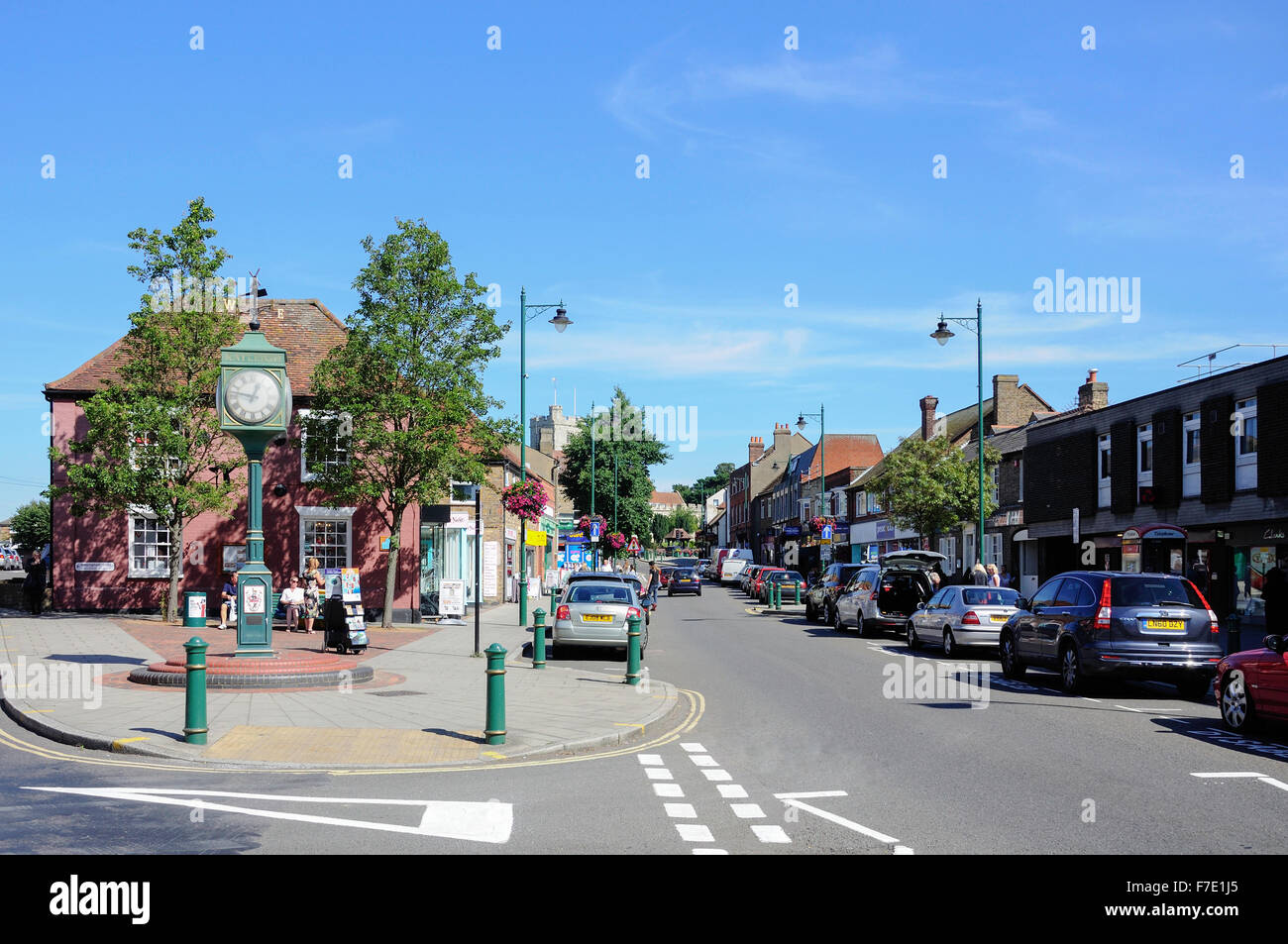 Millenium Clock on High Street, Rayleigh, Essex, England, United ...