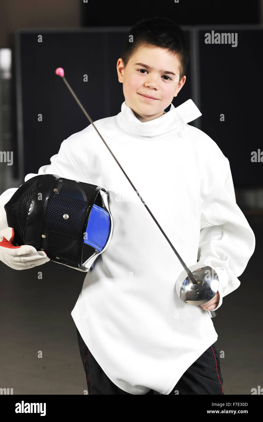 sword sport young athlete portrait at training Stock Photo - Alamy