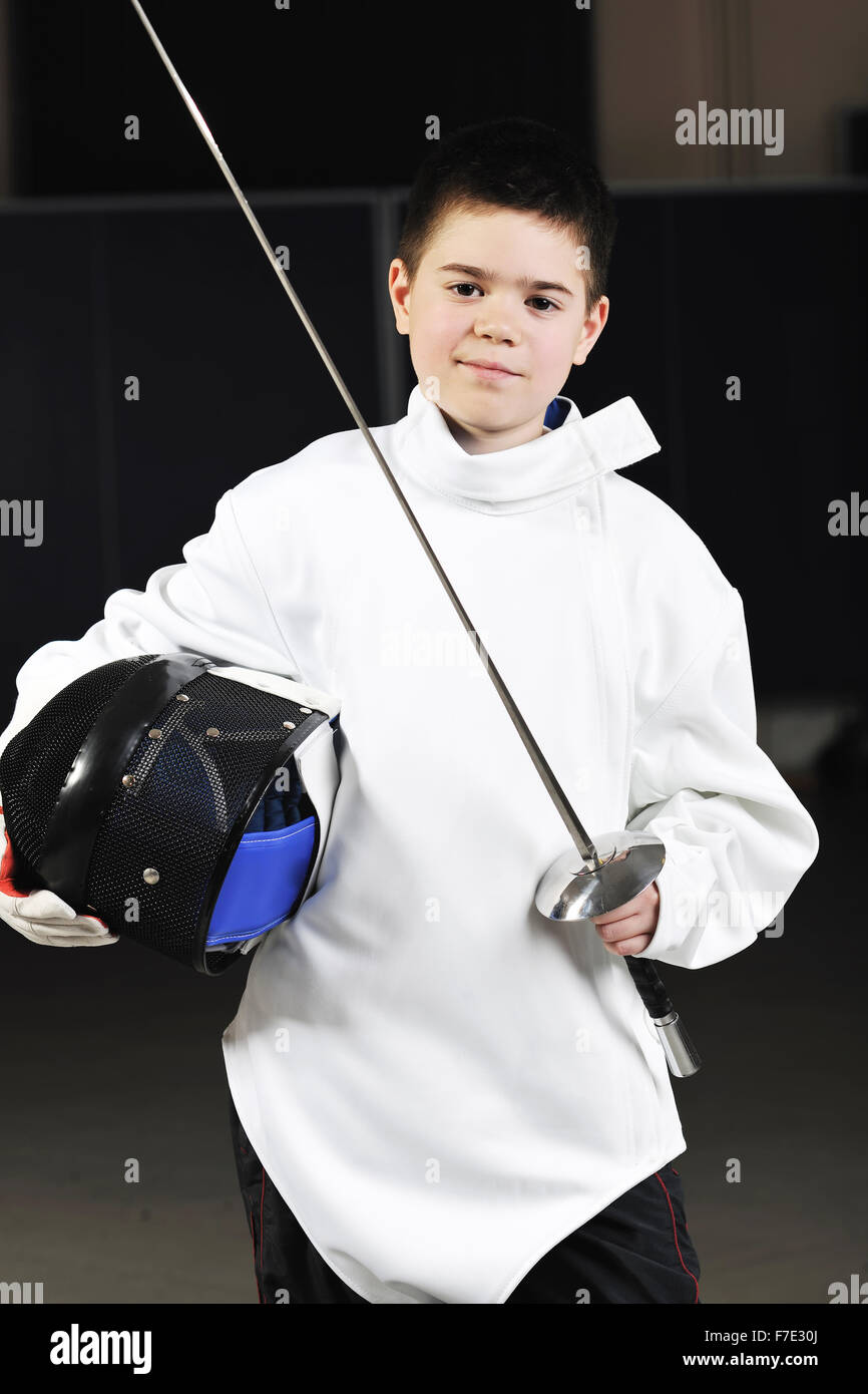 sword sport young athlete portrait at training Stock Photo - Alamy