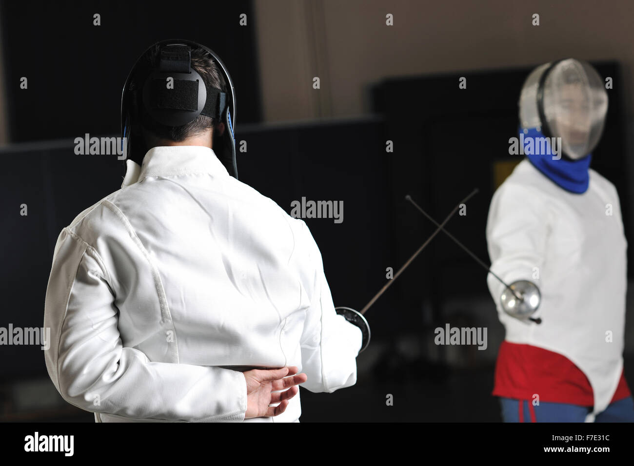 sword sport young athlete portrait at training Stock Photo - Alamy