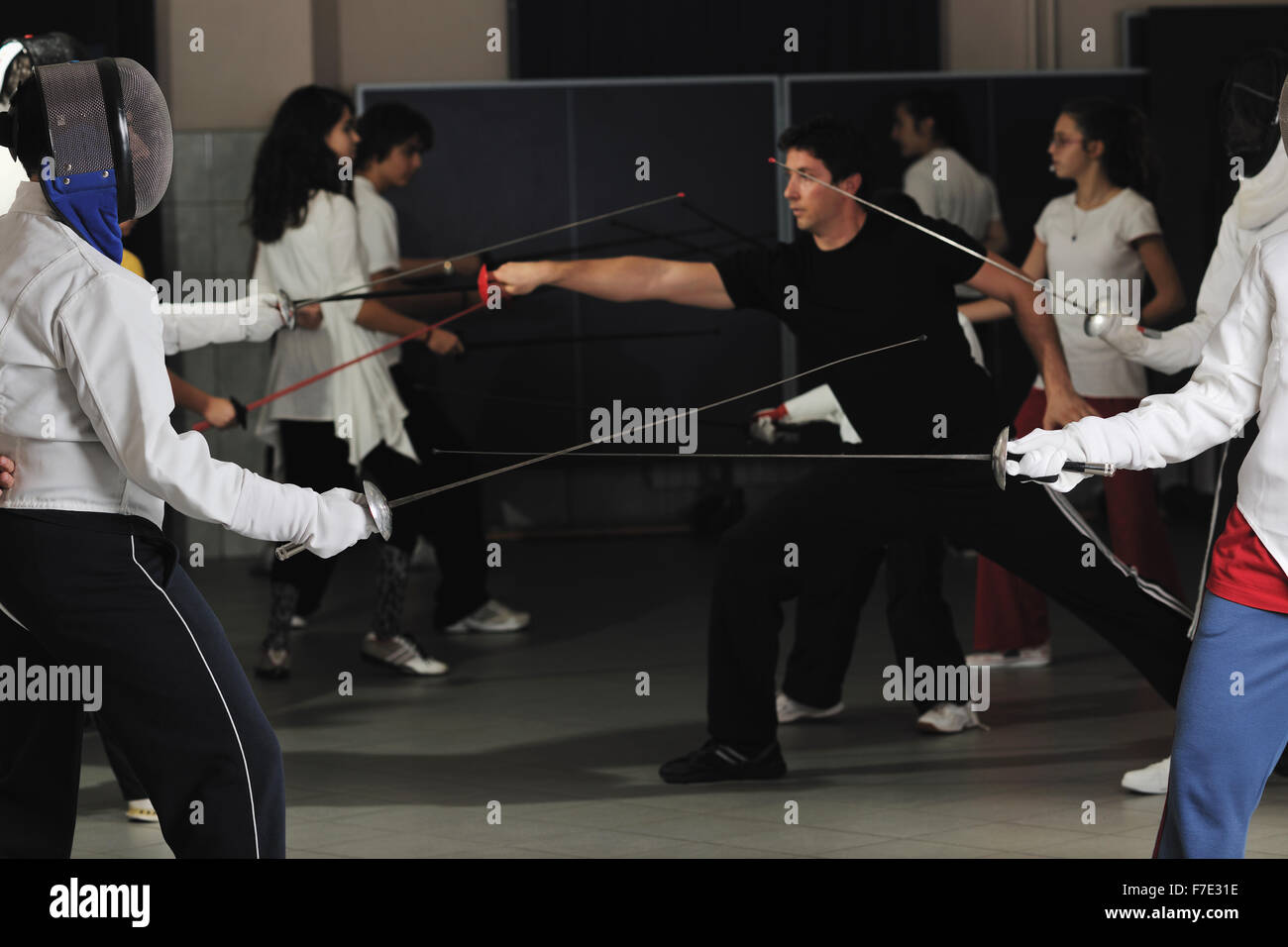 sword sport young athlete portrait at training Stock Photo - Alamy