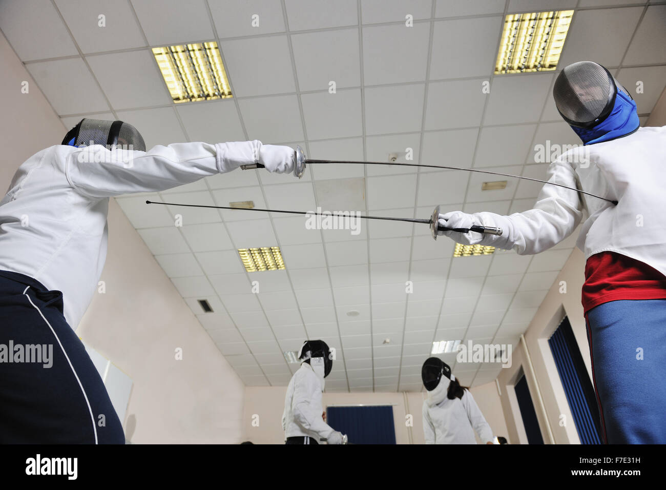 sword sport young athlete portrait at training Stock Photo - Alamy
