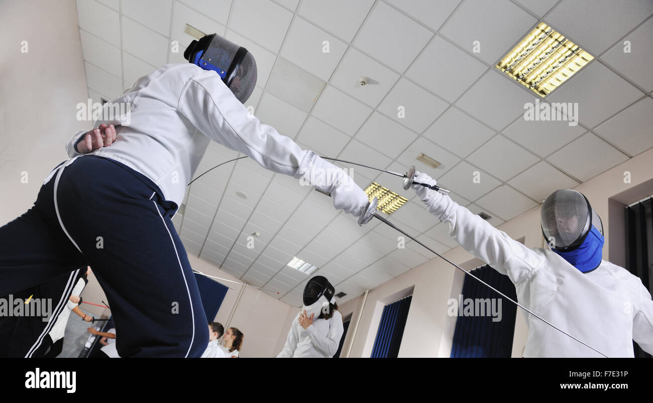 sword sport young athlete portrait at training Stock Photo - Alamy