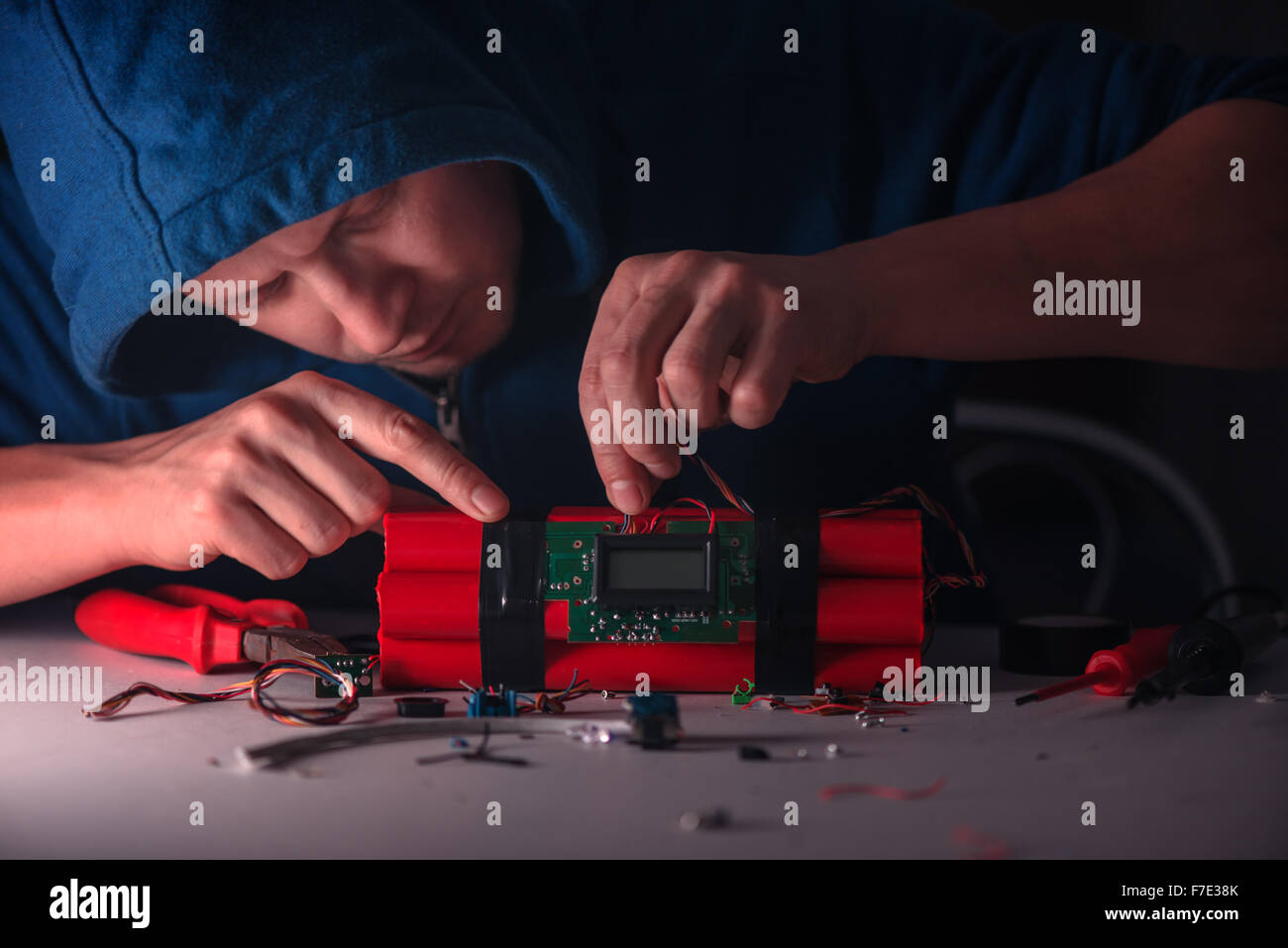 making bomb with digital timer Stock Photo - Alamy