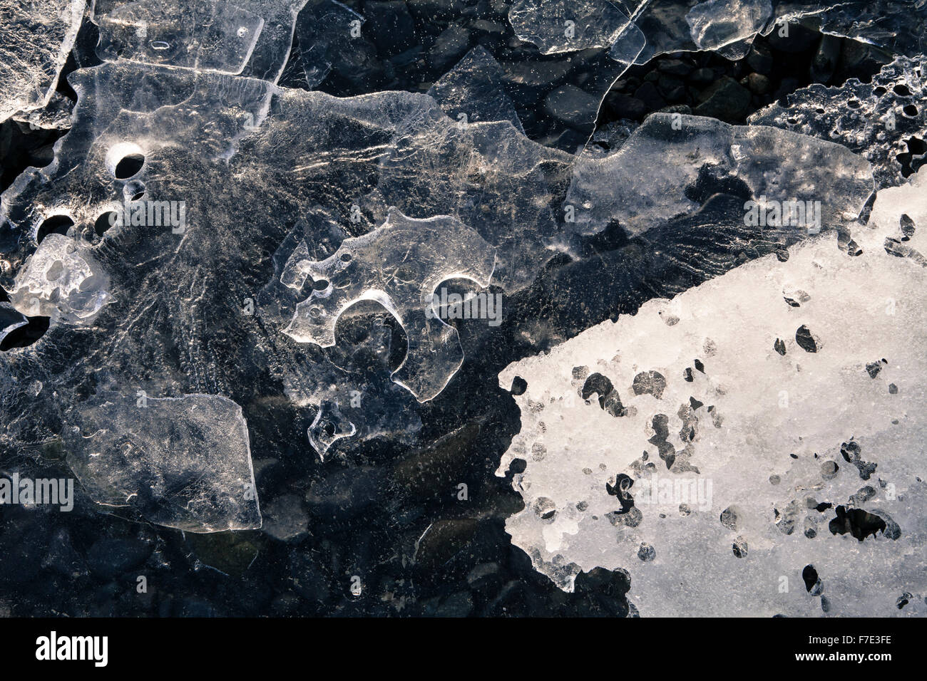 Broken sea ice melting on an Alaskan beach Stock Photo - Alamy