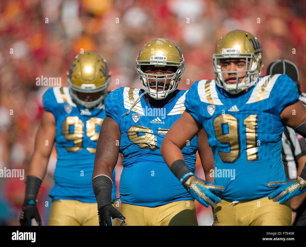 Los Angeles, CA, USA. 28th Nov, 2015. UCLA Bruins defensive lineman (97 ...