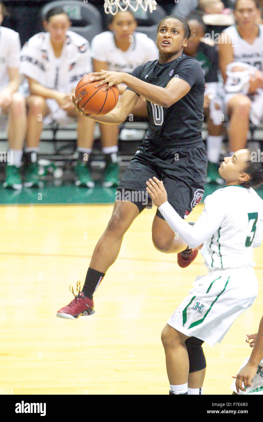 November 29, 2015 - South Carolina Gamecocks guard Shay Colley (0 ...