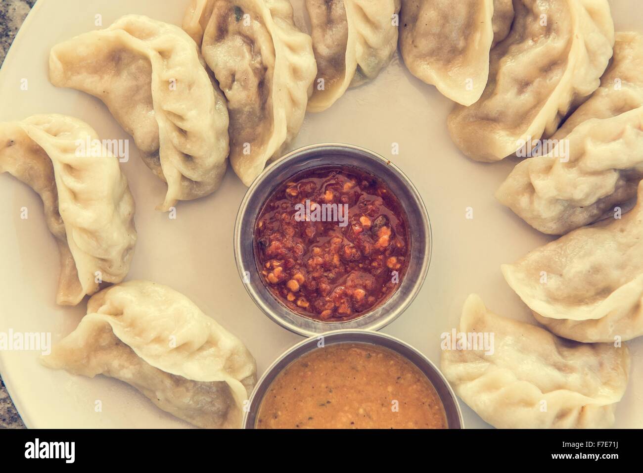 Plate of traditional momos Stock Photo - Alamy
