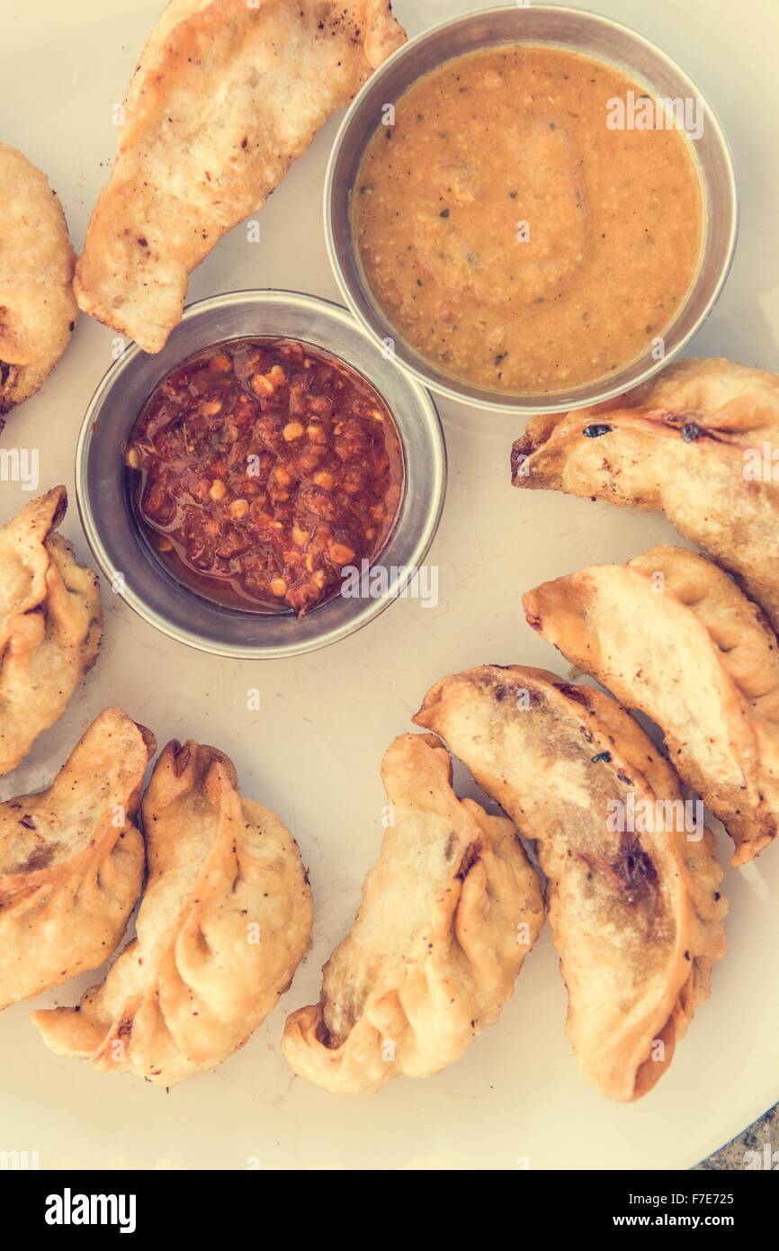 Plate of traditional momos Stock Photo - Alamy