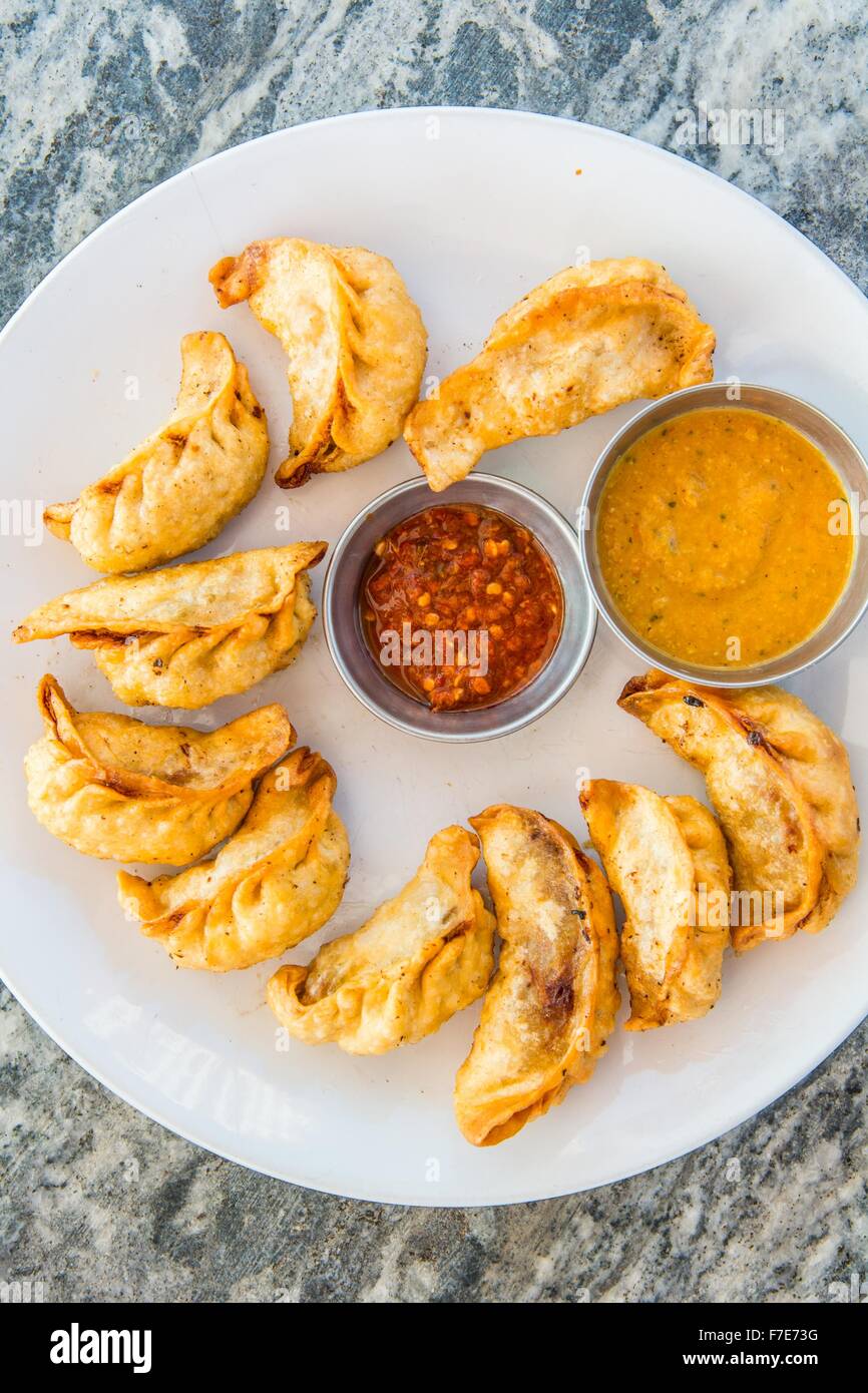 Plate of traditional momos Stock Photo - Alamy