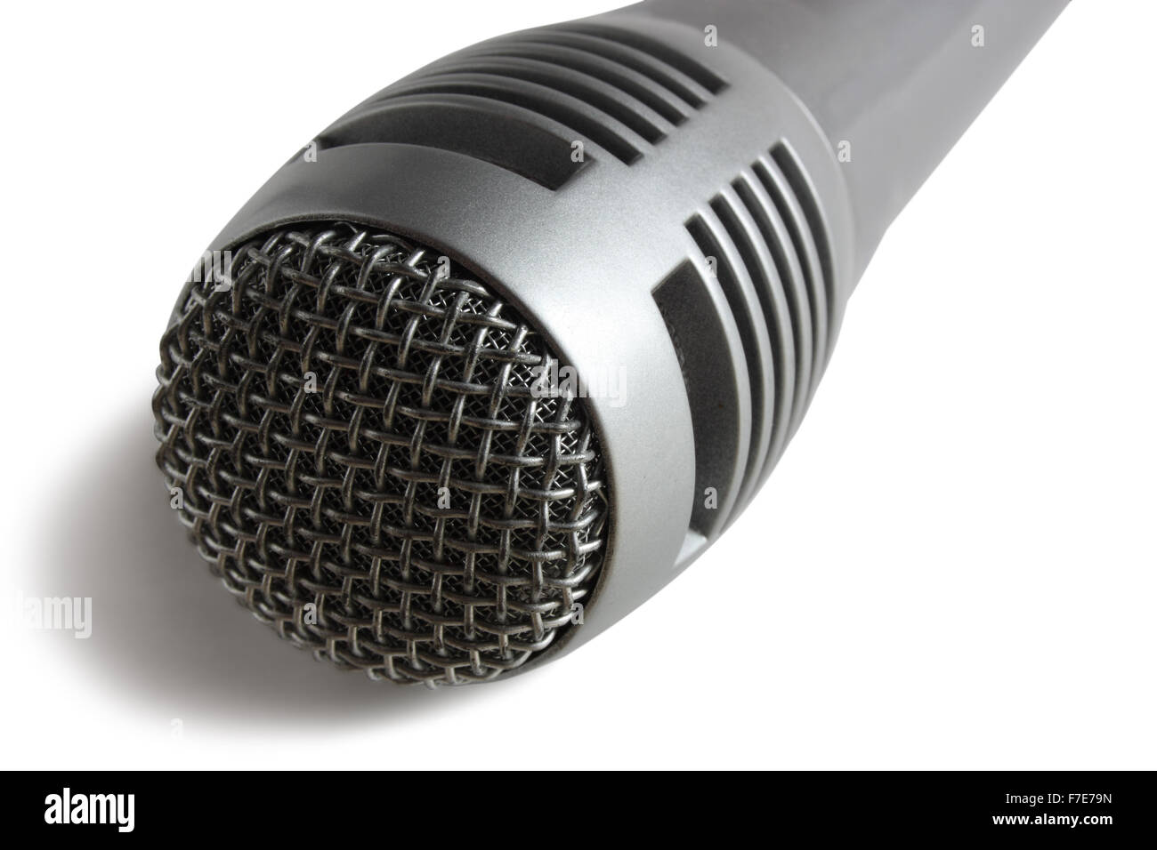 Gray mike on white. Isolated with clipping path Stock Photo - Alamy