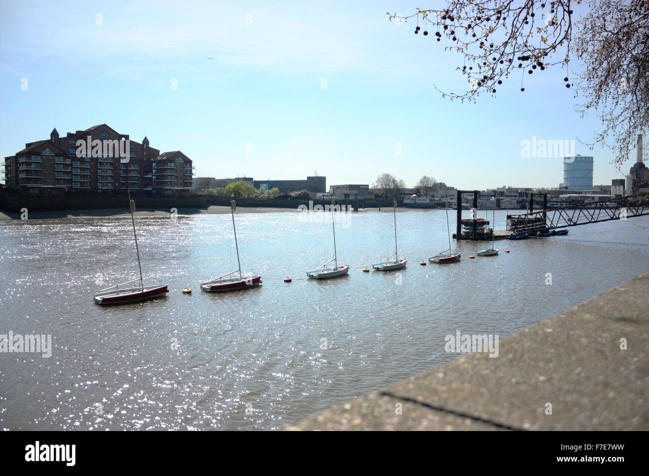 London, Sailboats on Thames Stock Photo - Alamy