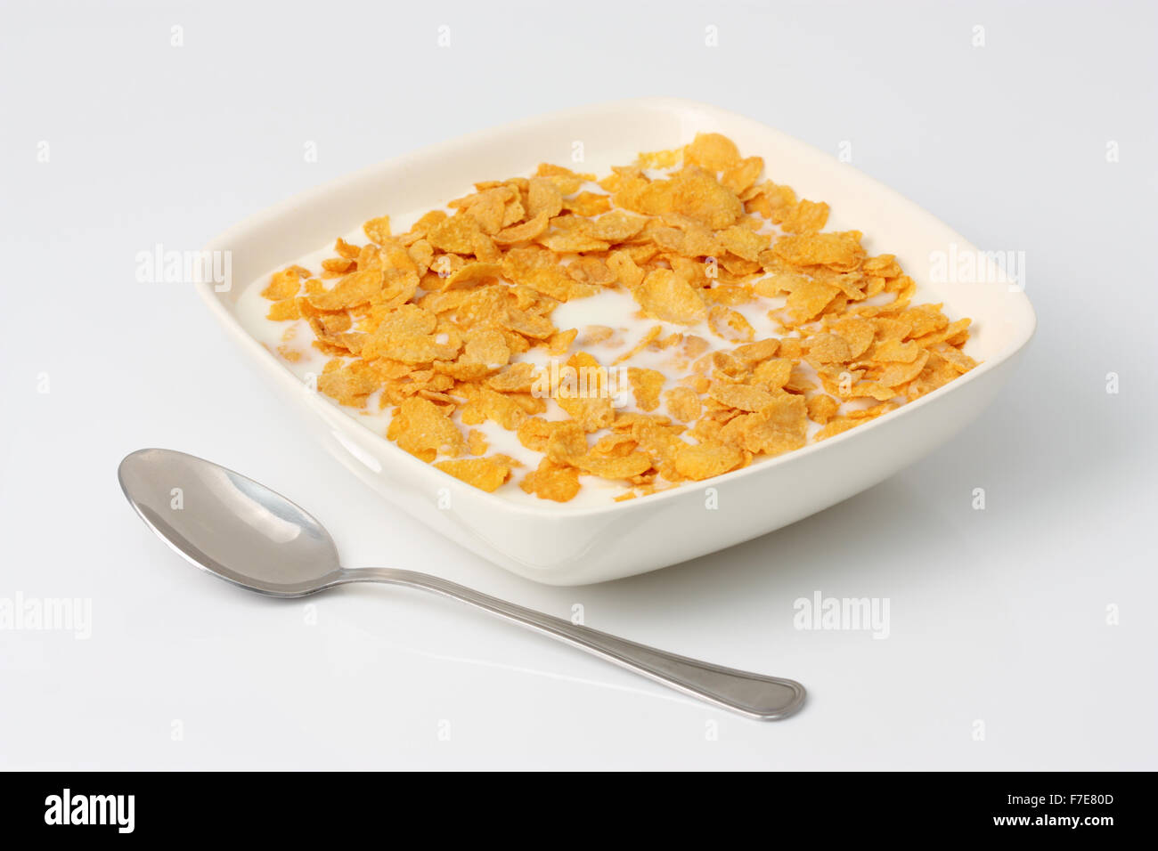 Corn Flakes and Milk Stock Photo - Alamy