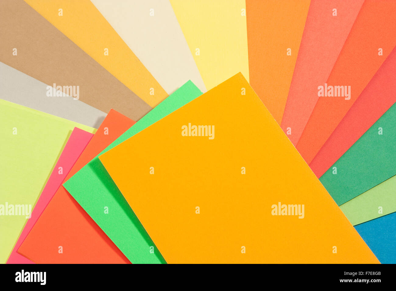 multi set of a colored papers background Stock Photo - Alamy
