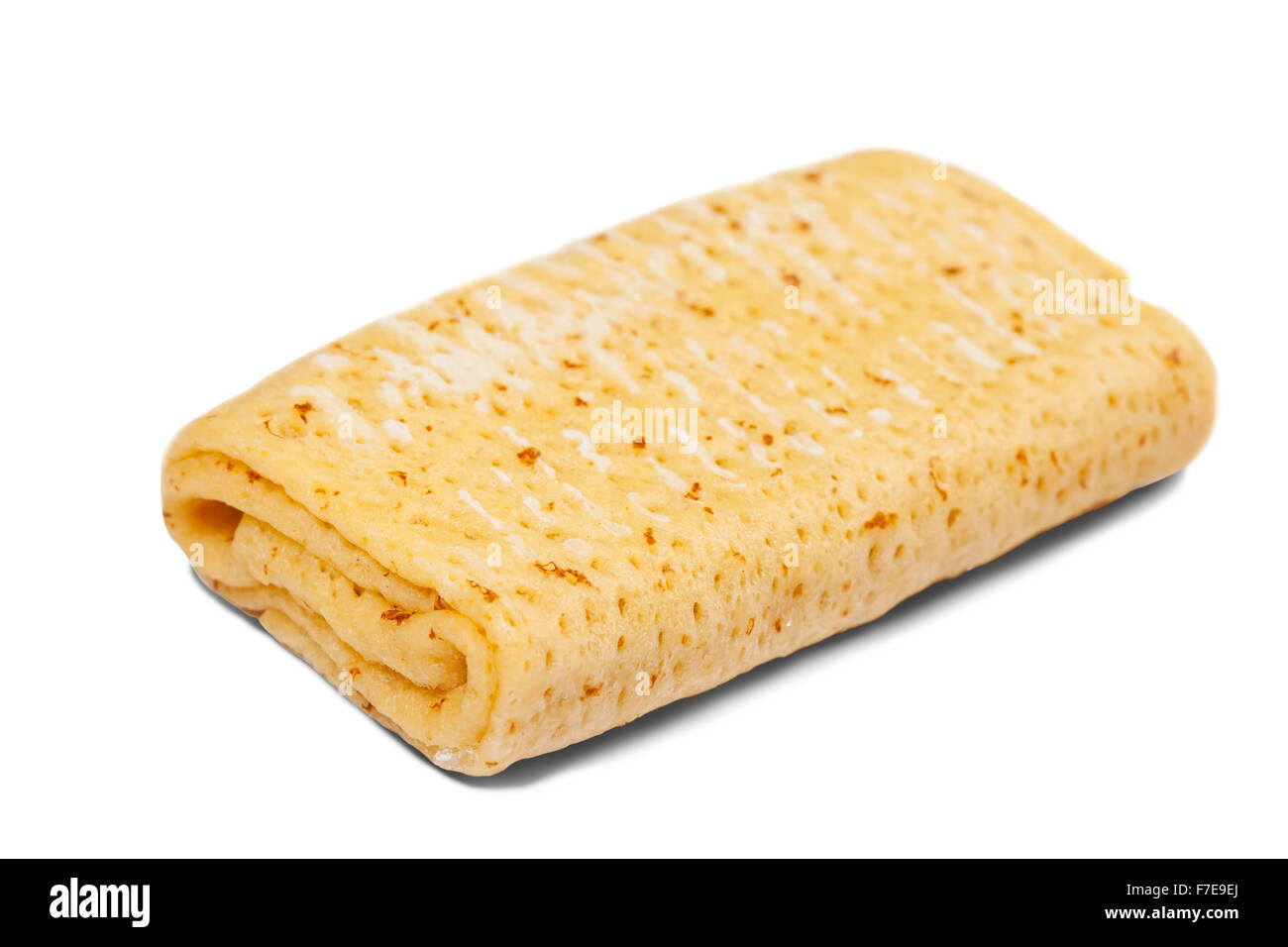 Raw frozen pancake over white background Stock Photo - Alamy