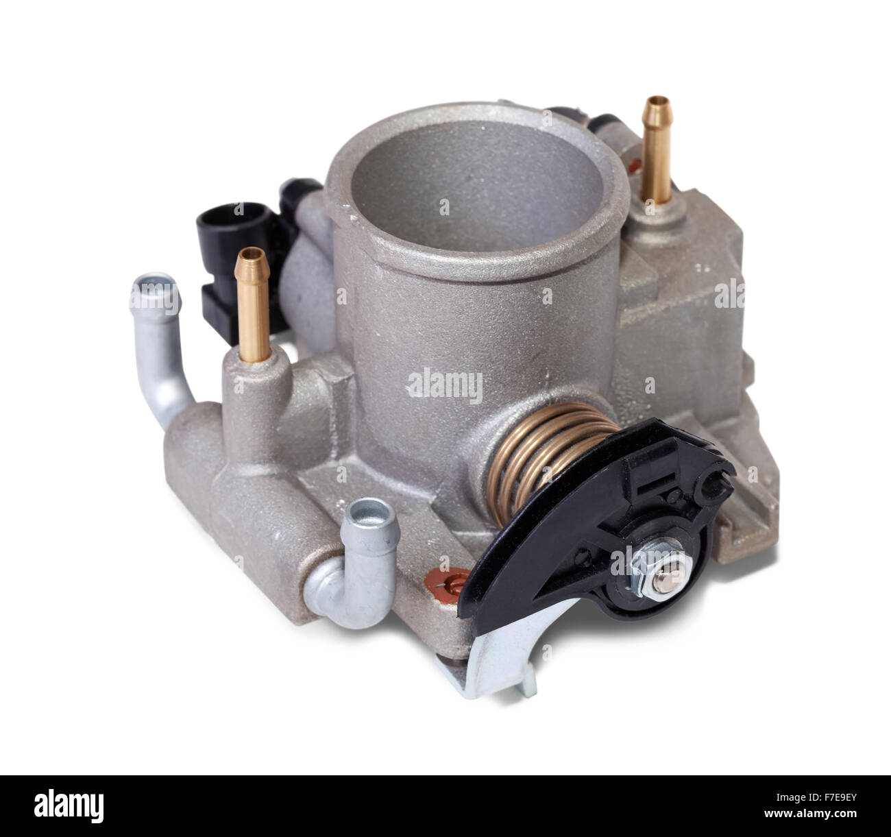 throttle intake. Isolated on white background with clipping path Stock ...