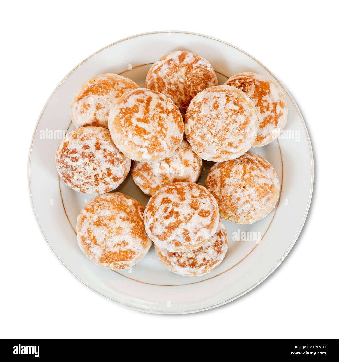 Russian mint gingerbreads. Isolated over white background Stock Photo ...