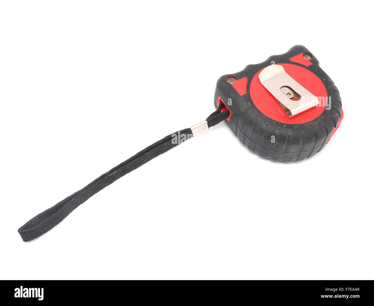 Old tape measure on a white background Stock Photo - Alamy