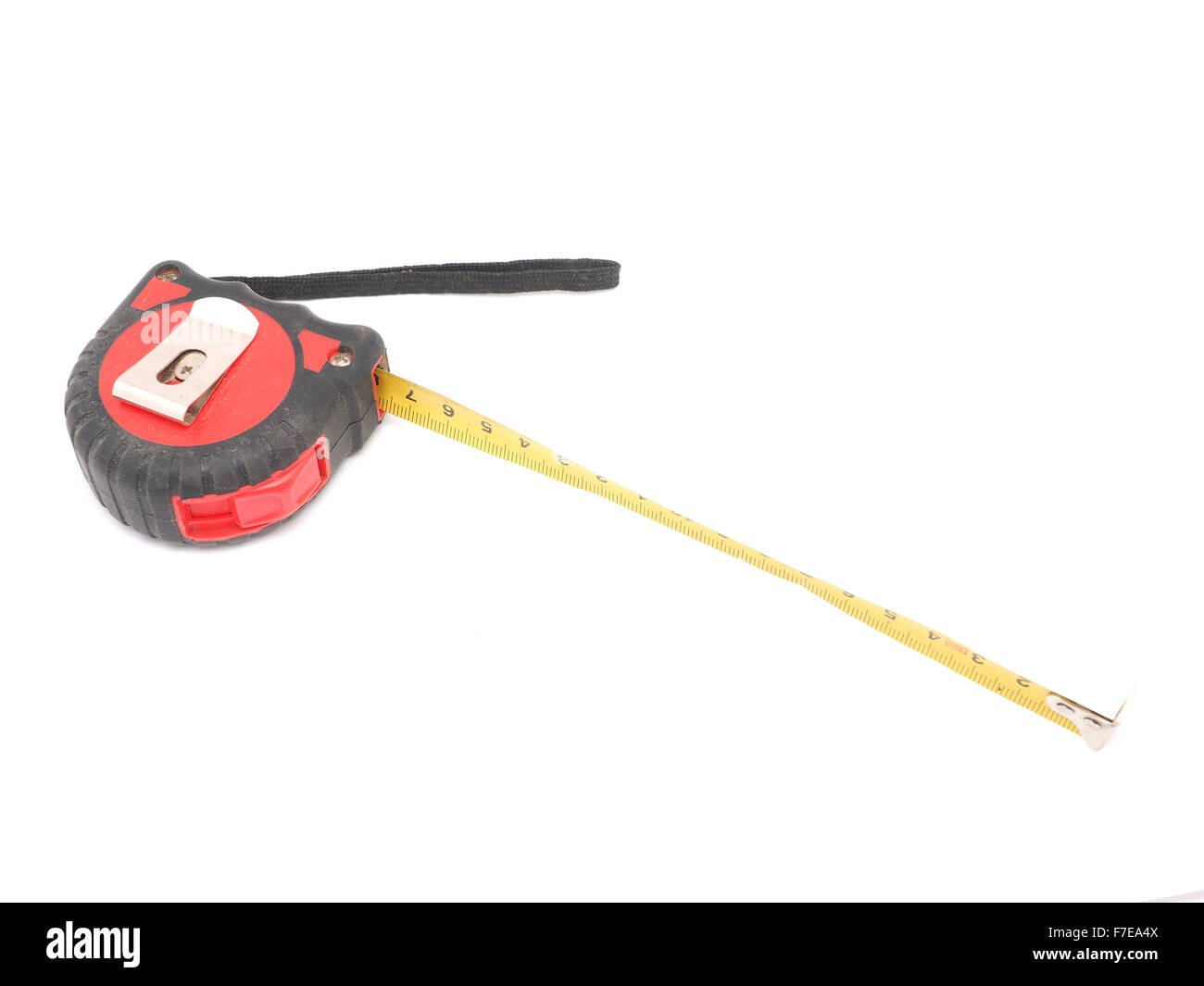 Old tape measure on a white background Stock Photo - Alamy