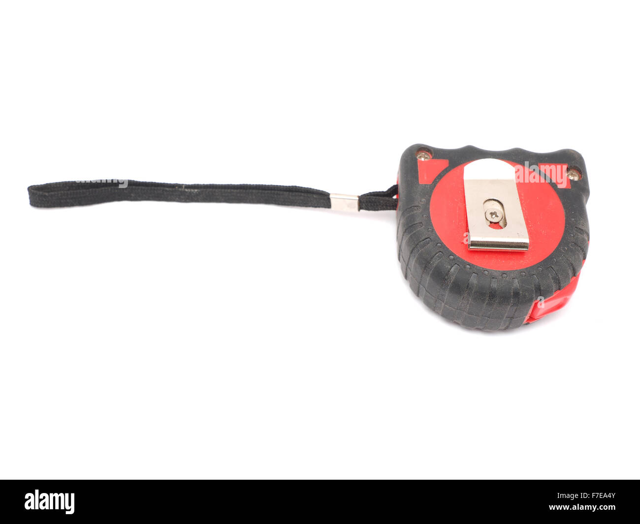Old tape measure on a white background Stock Photo - Alamy