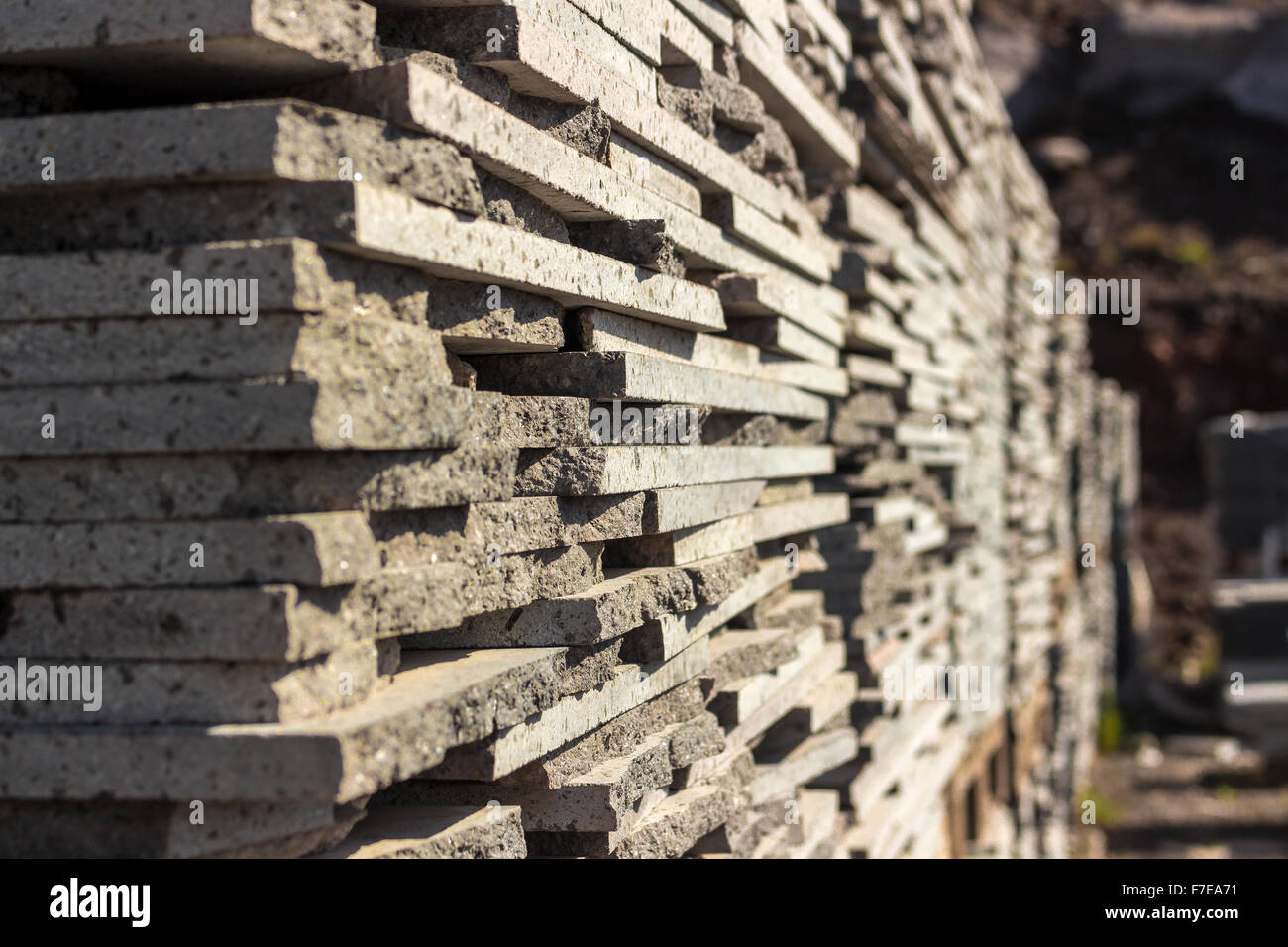 Wall of bricks in Volcanic Stone, useful for background Stock Photo - Alamy