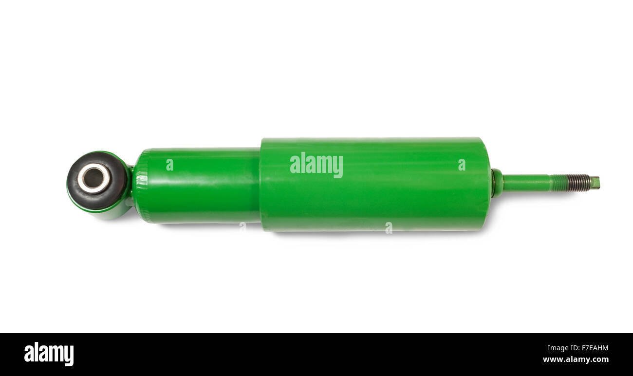shock absorber. Isolated on white with clipping path Stock Photo - Alamy