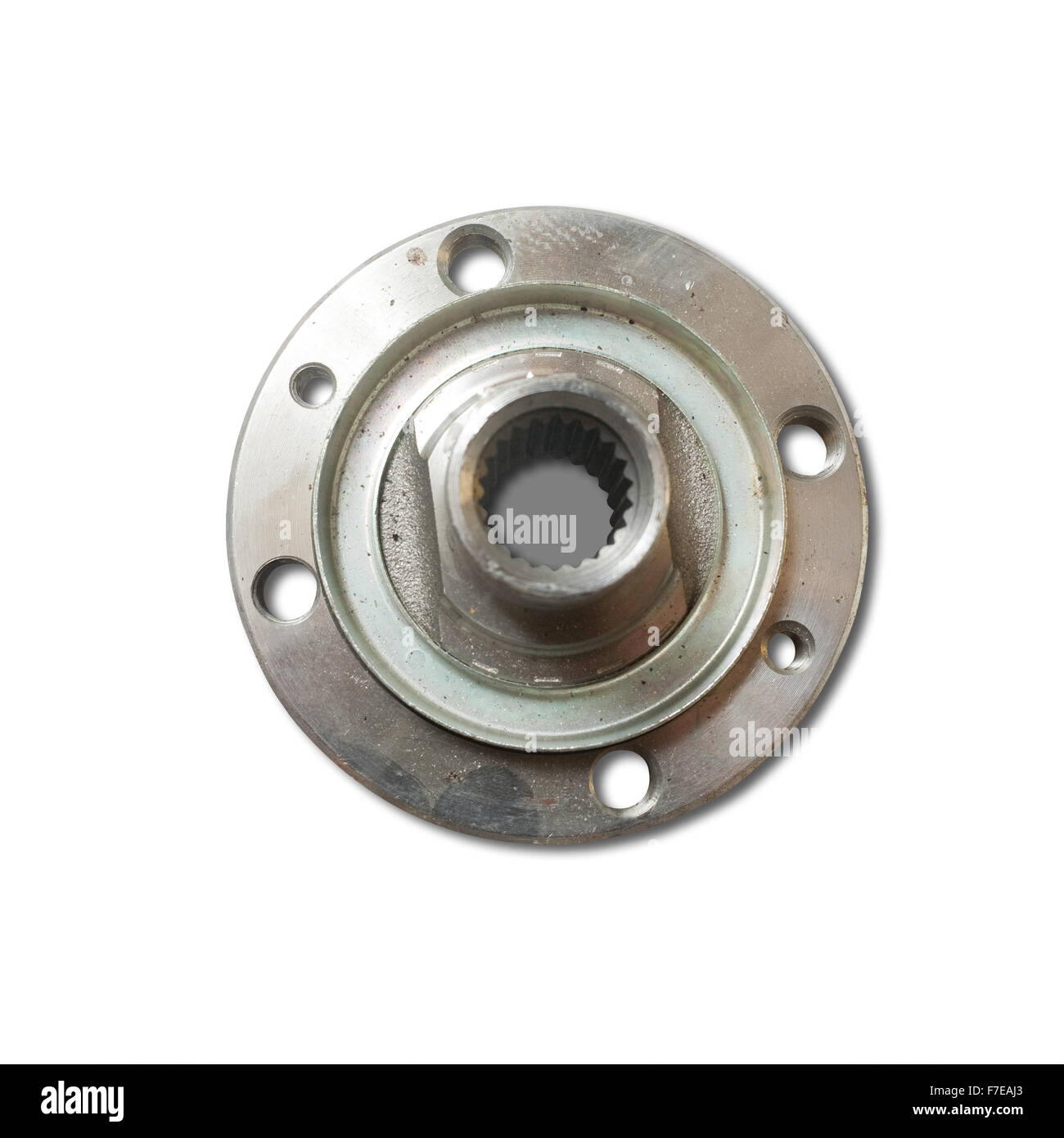automobile wheel nave. Isolated on white with clipping path Stock Photo ...