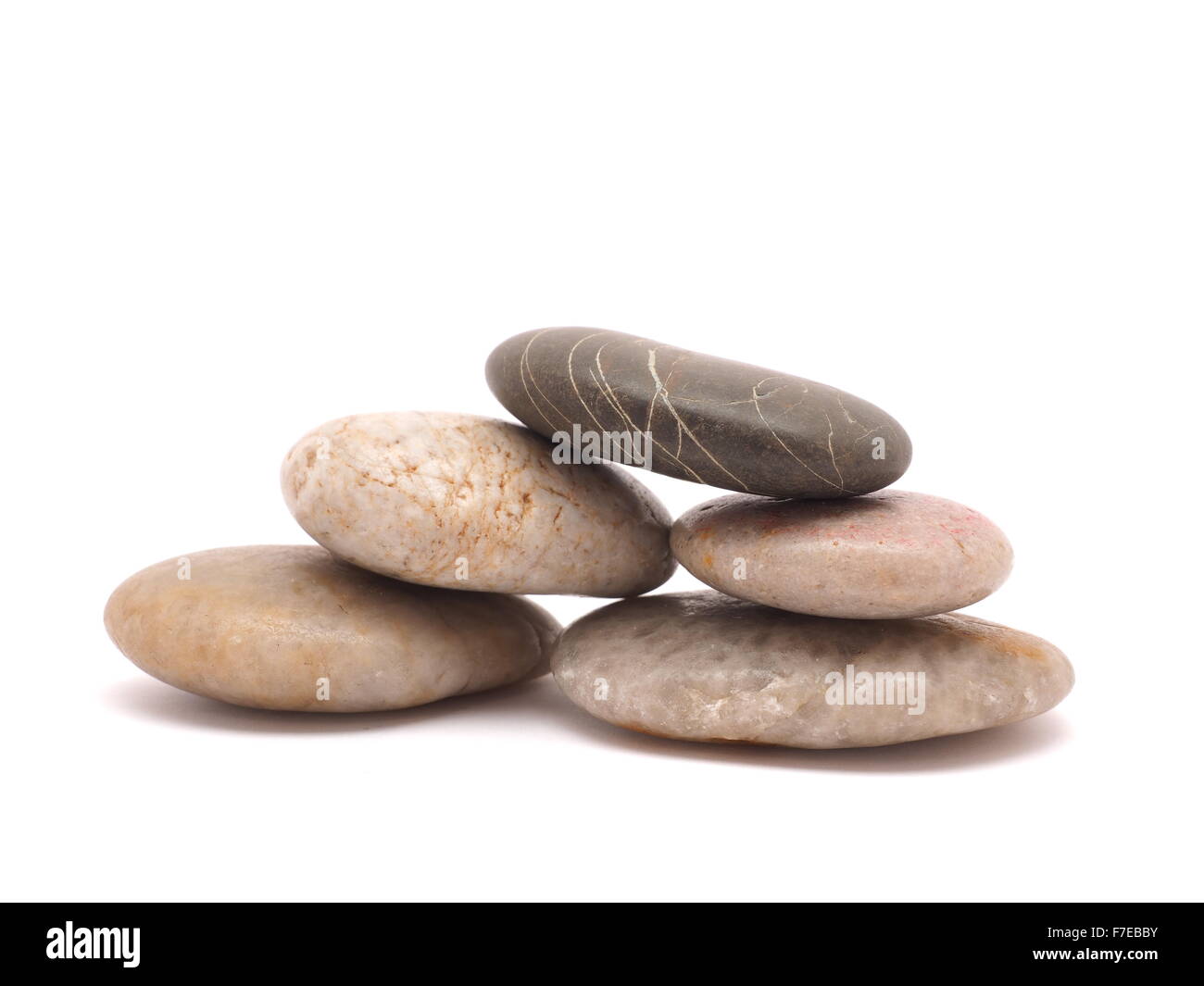 pebble on a white background Stock Photo - Alamy