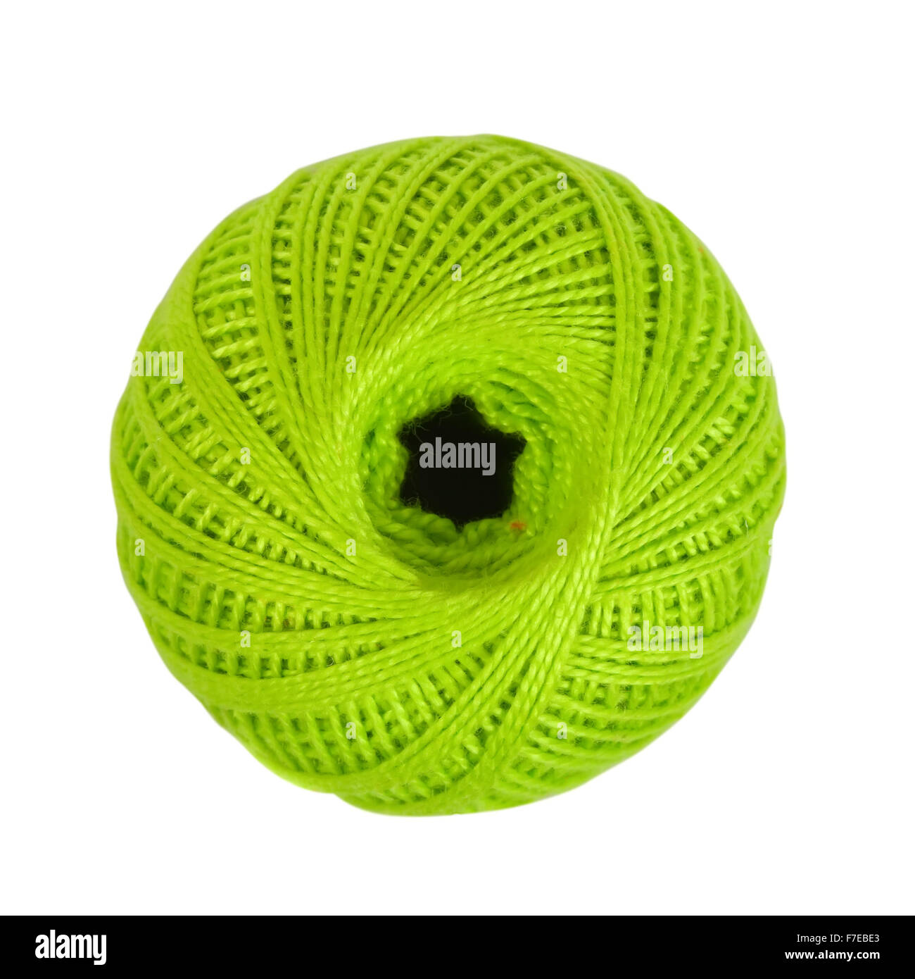 Green sewing spools. Isolated on white background Stock Photo - Alamy